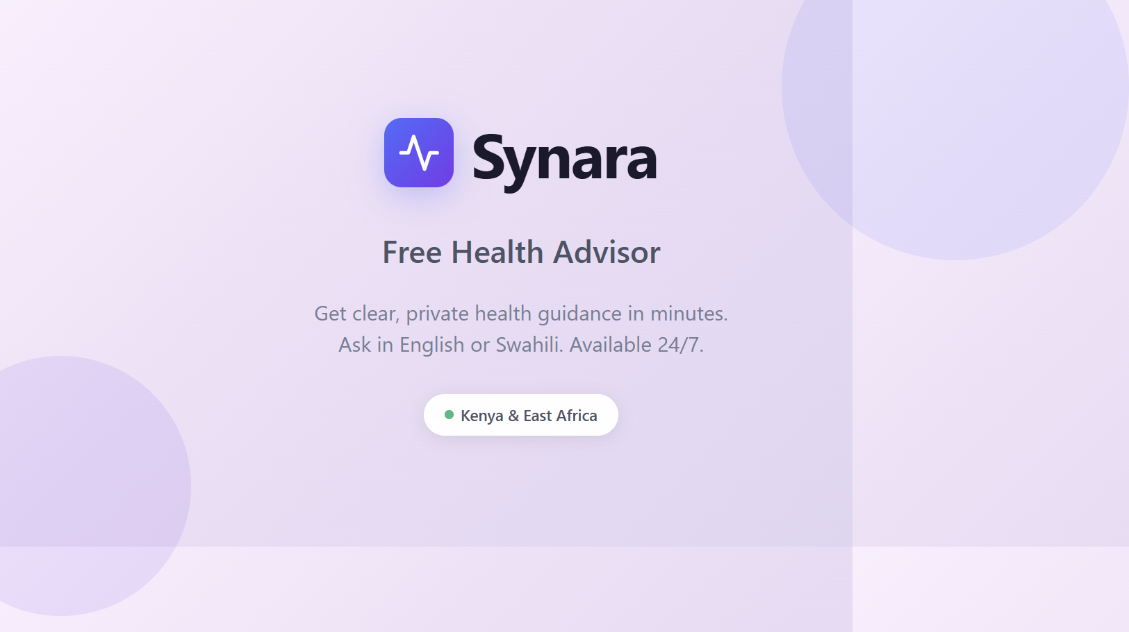 Synara - Your Health Assistant